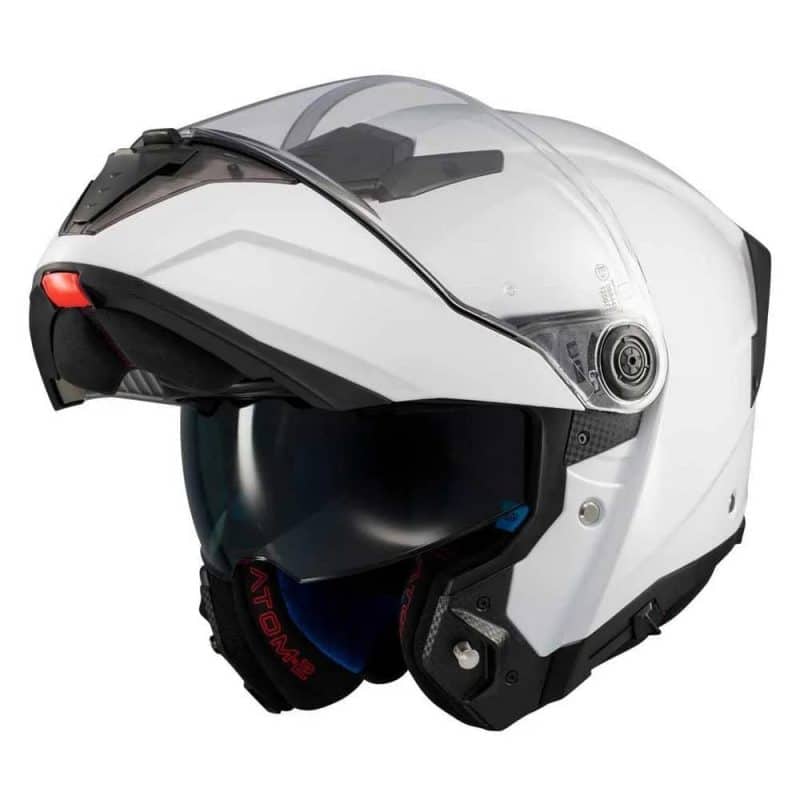 CASCO MODULAR MT-ATOM 2 SV PURE A0 BLANCO BRILLO - Estilo Moto